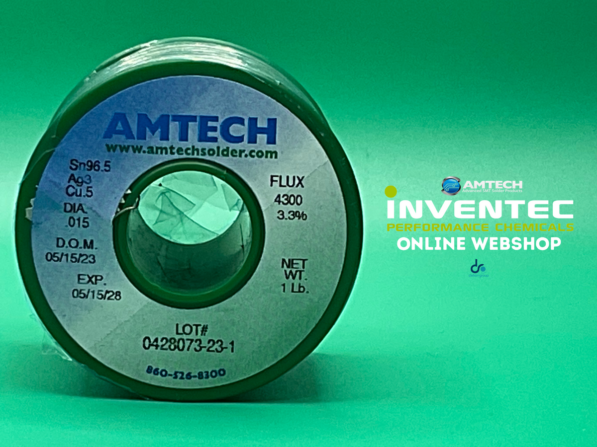 AMTECH LF-4300 Sn96.5/Ag3.0/Cu0.5 CORE WIRE 3.3% Flux – InventecPerformanceChemicals